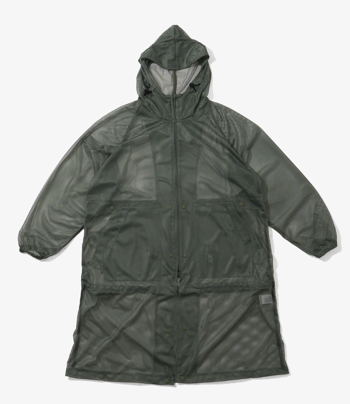 Mesh Parka for NNY x Blue in Green - Olive Polyester Mesh | Nepenthes ...