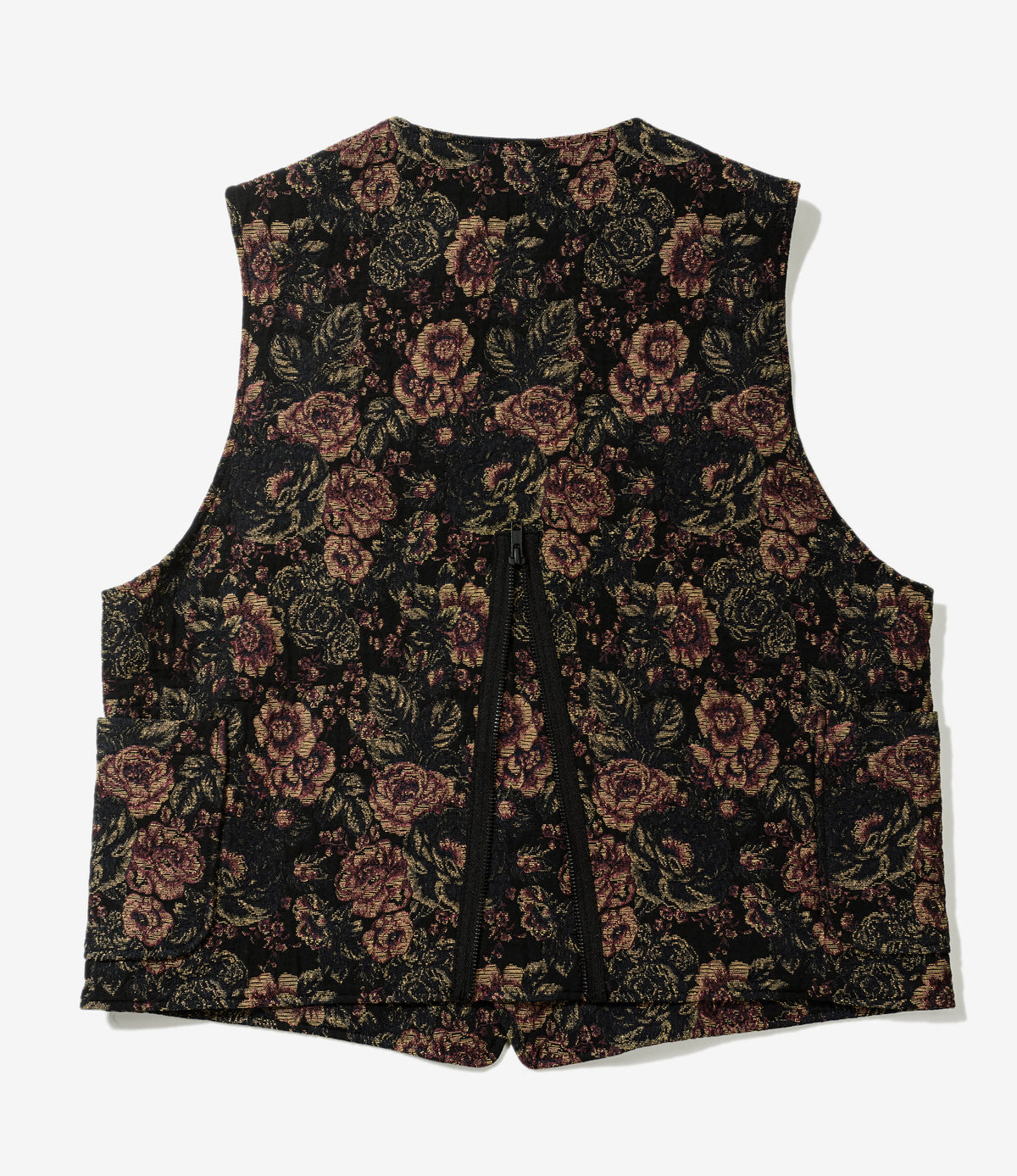 ODD Vest - Black/Gold CP Floral Jacquard | Nepenthes New York