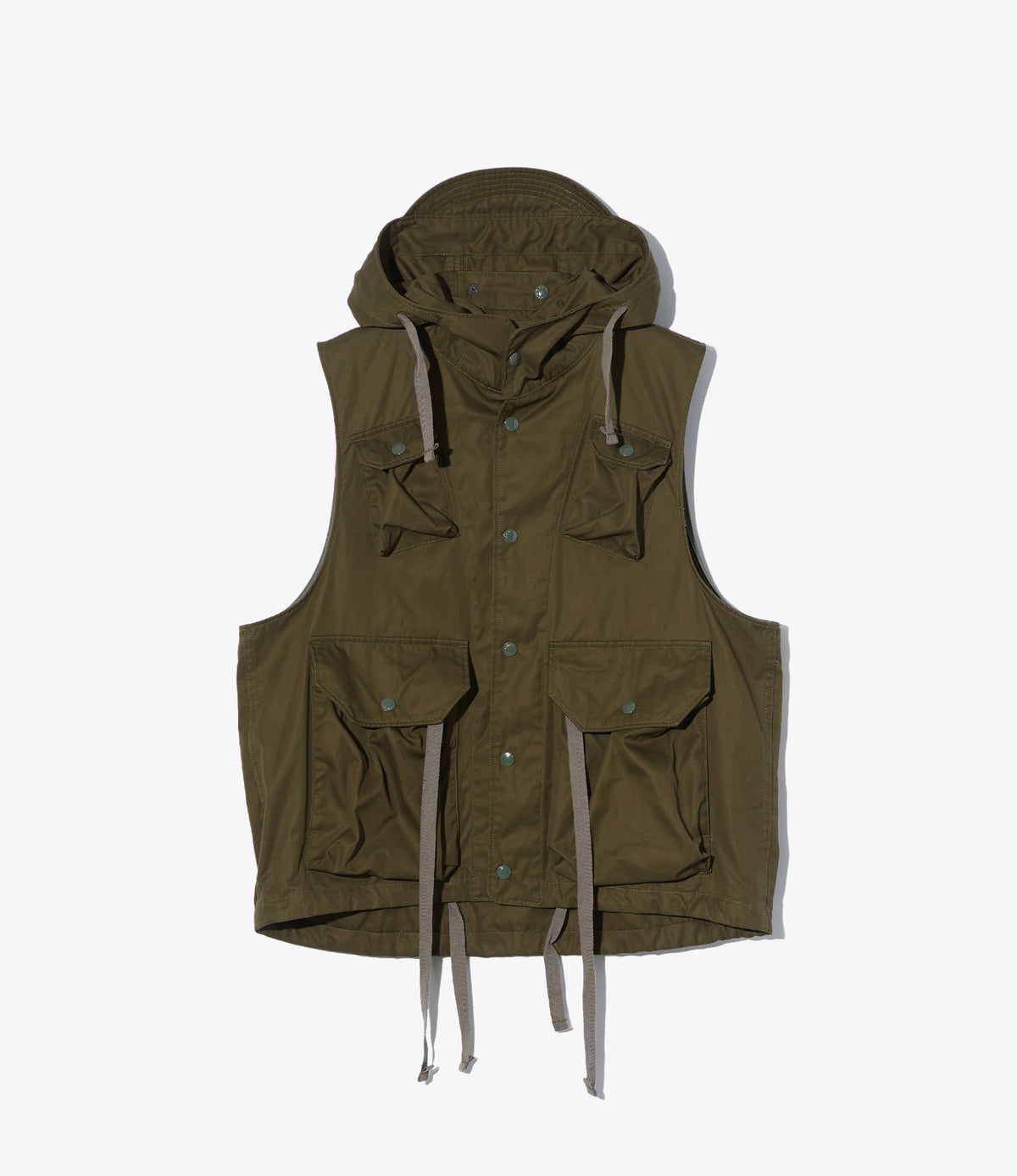 Engineered Garments - Field Vest - Dk. Olive Cotton Ventile Twill ...