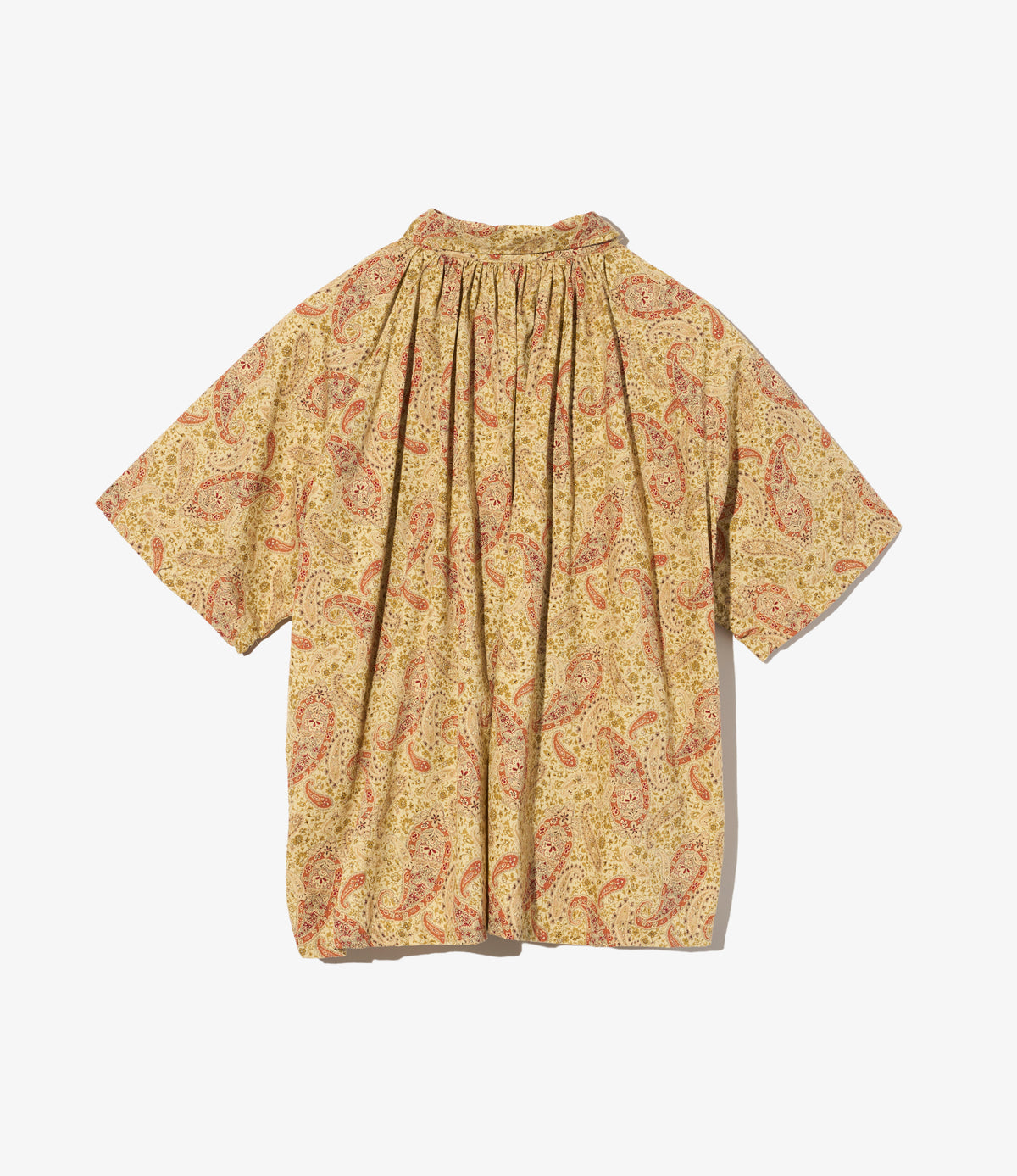 LAB Shirt - Khaki Cotton Paisley Print | Nepenthes New York