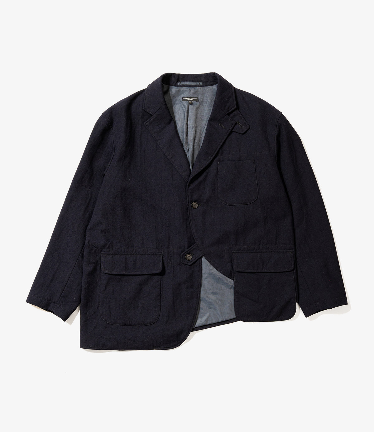 Slanted Jacket - Dark Navy Wool Uniform Serge | Nepenthes New York