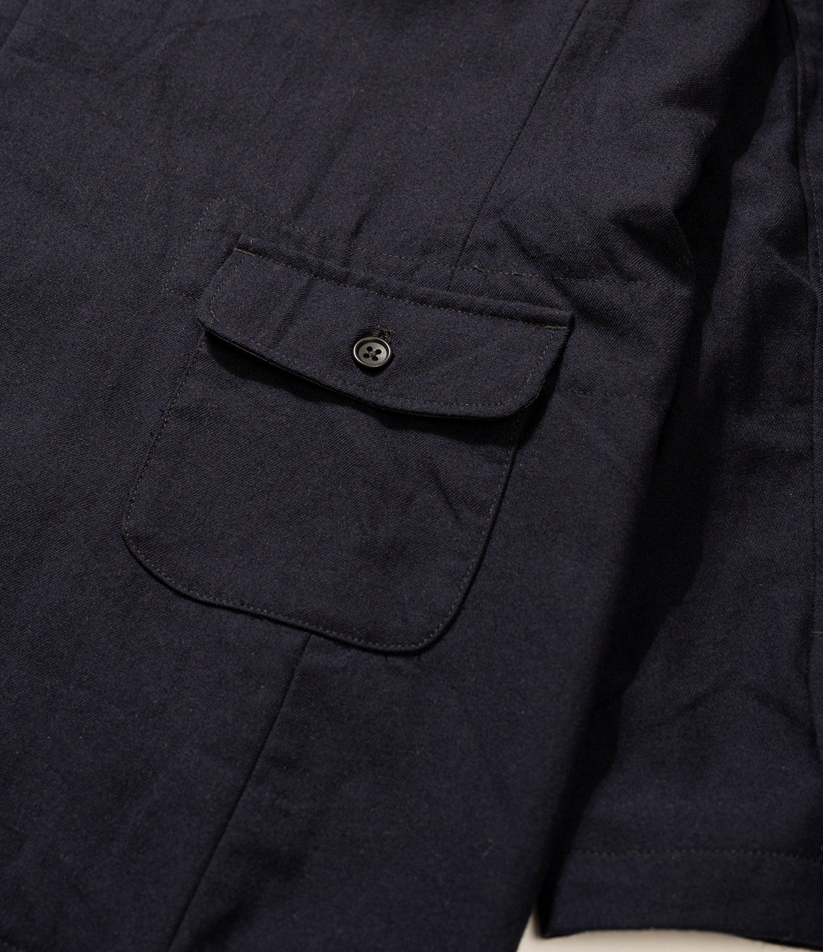 Slanted Jacket - Dark Navy Wool Uniform Serge | Nepenthes New York