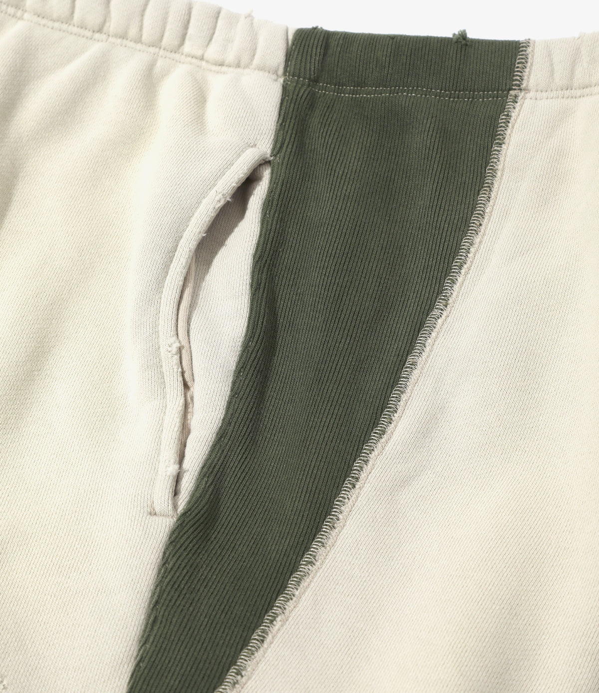 2-Tone String Sweat Pant - Beige - Cotton French Terry | Nepenthes New York