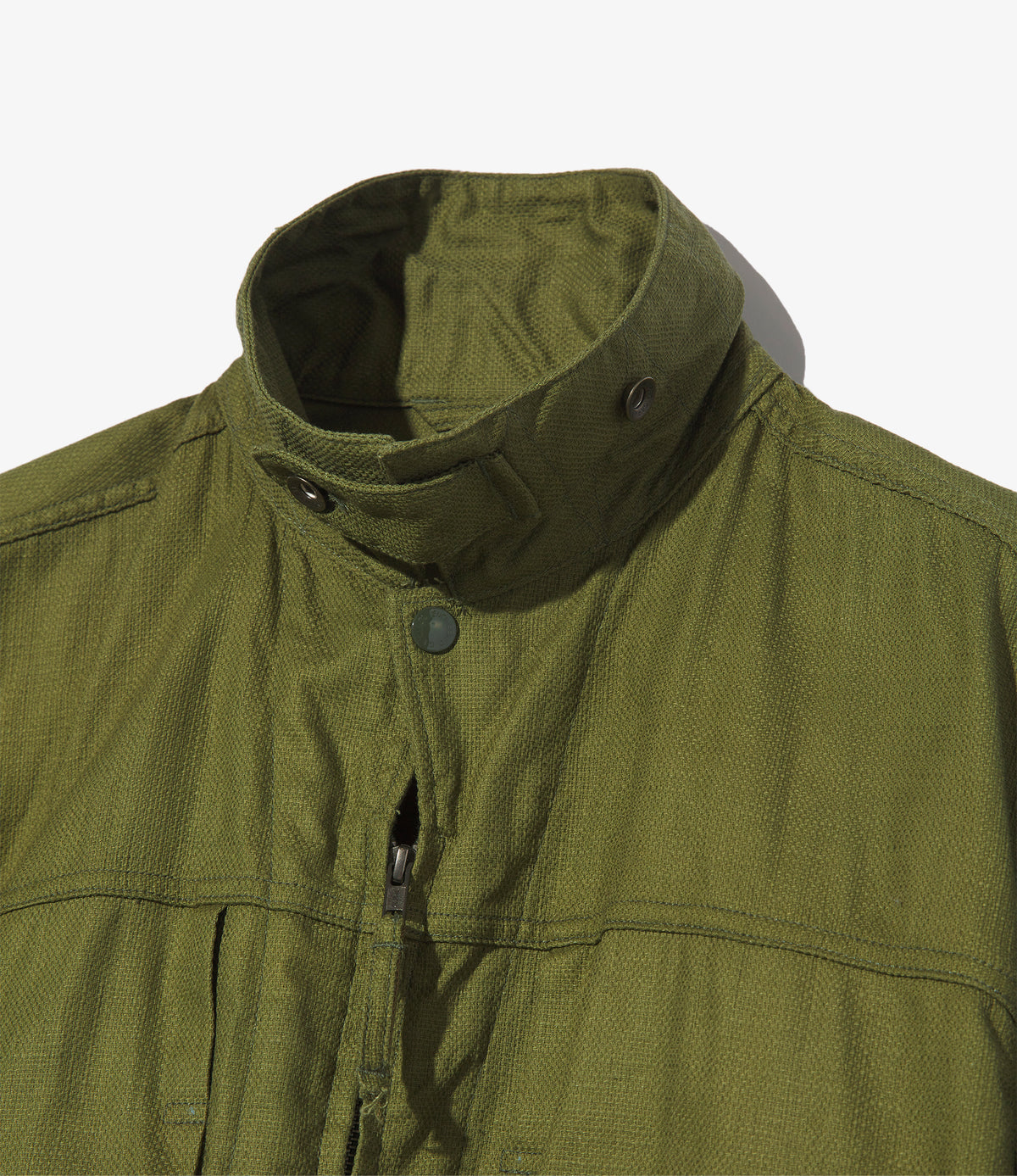 Trucker Jacket - Olive CL Java Cloth | Nepenthes New York